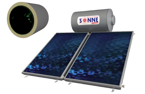 ΗΛΙΑΚΟΣ ΘΕΡΜΟΣΙΦΩΝΑΣ SONNE GLASS 160Lit / 2.4m2 ΔΙΠΛΗΣ ΕΝΕΡΓΕΙΑΣ ...