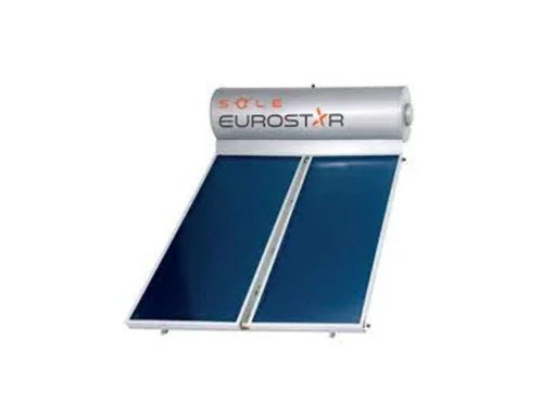 Ηλιακός θερμοσίφωνας SOLE EUROSTAR 200ltr / 4.00m2 μπλε τιτανίου climasol τριπλής ενέργειας ...